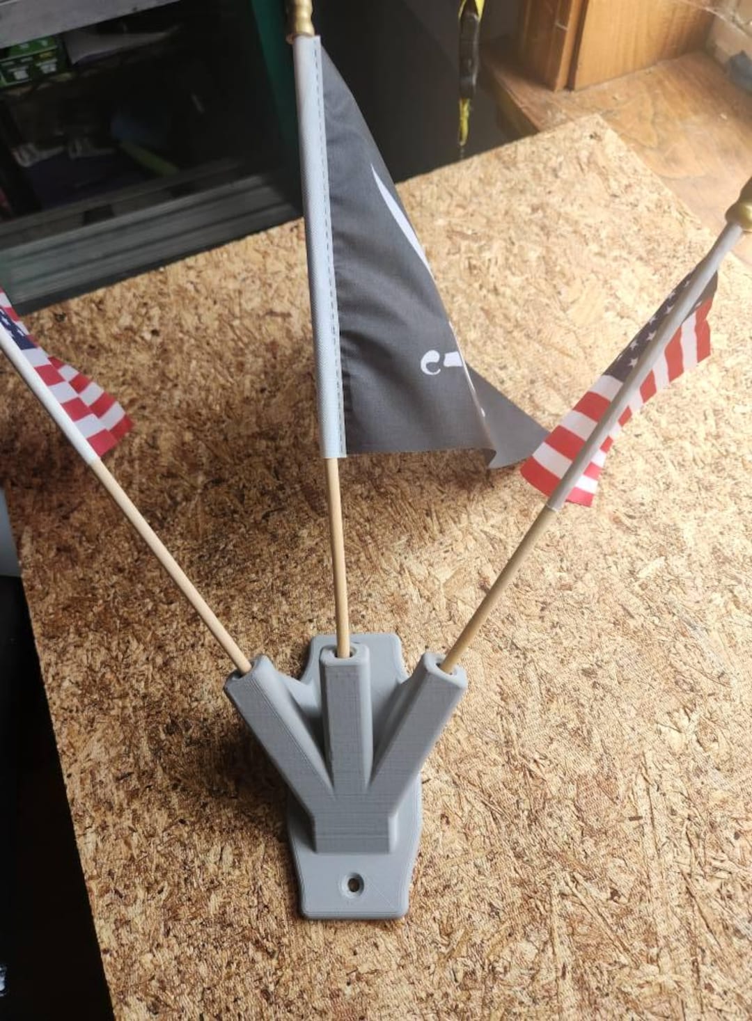 Triple Mini Flag Holder - Front Mount (with Screws!) - Etsy