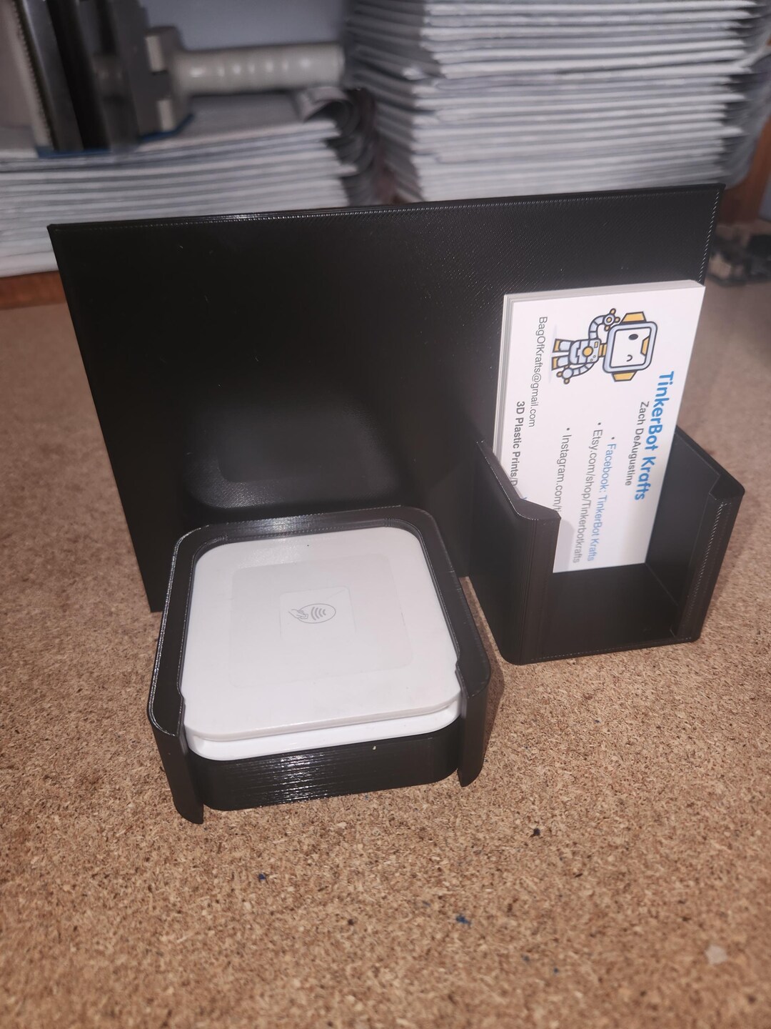 Square Card Reader/business Card Stand - Etsy