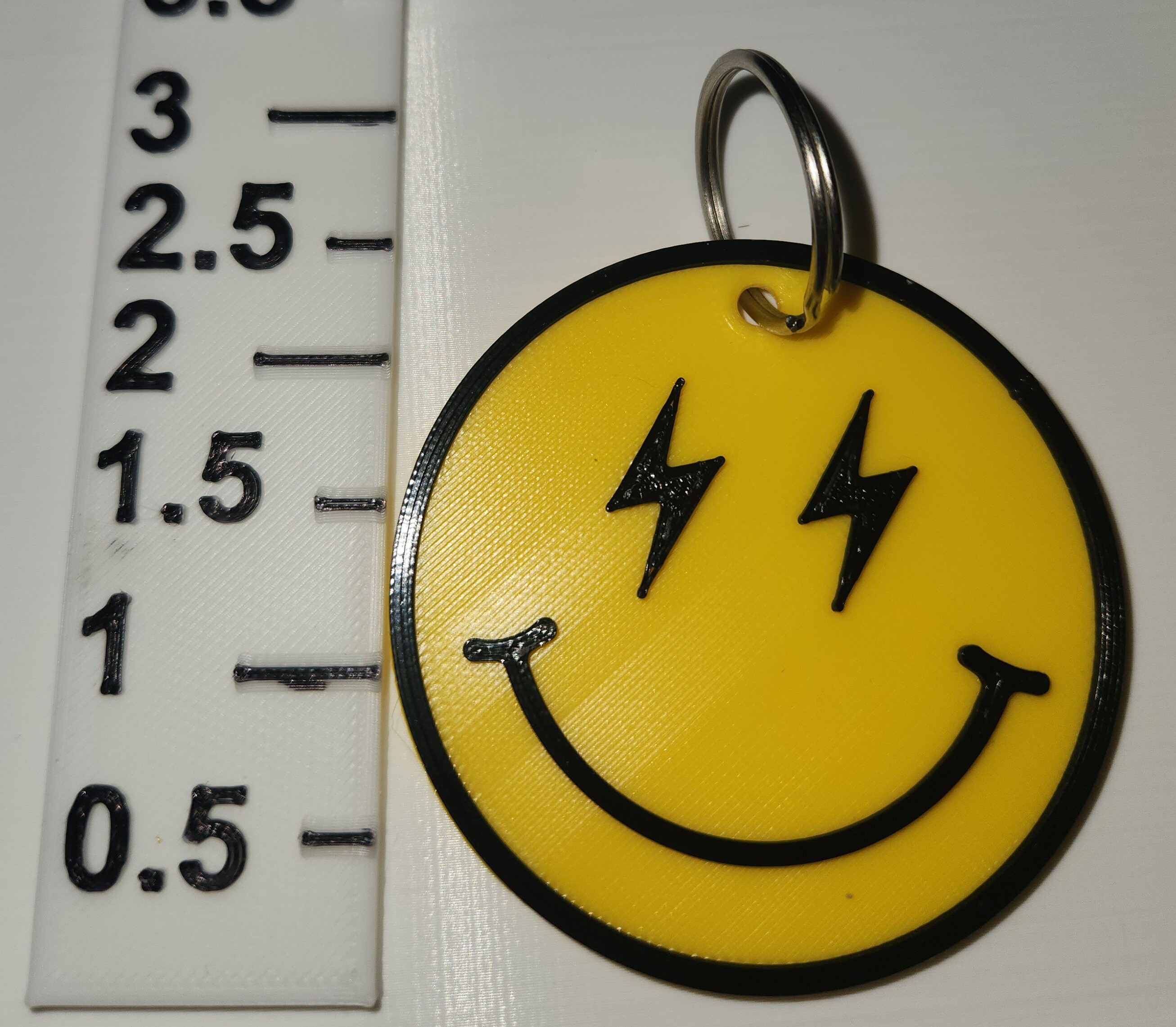 Smiley Face Key Chains (with Key Ring) - Etsy
