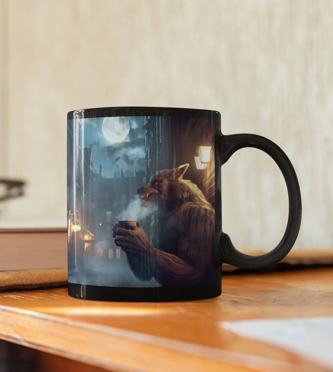 Werewolf in London Black or White Coffee Cup: A Unique Mug for ...