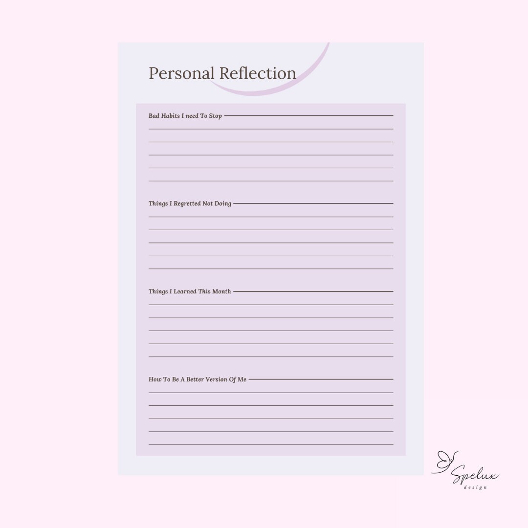 2023 Daily Reflection Journal Printable Daily Reflection - Etsy