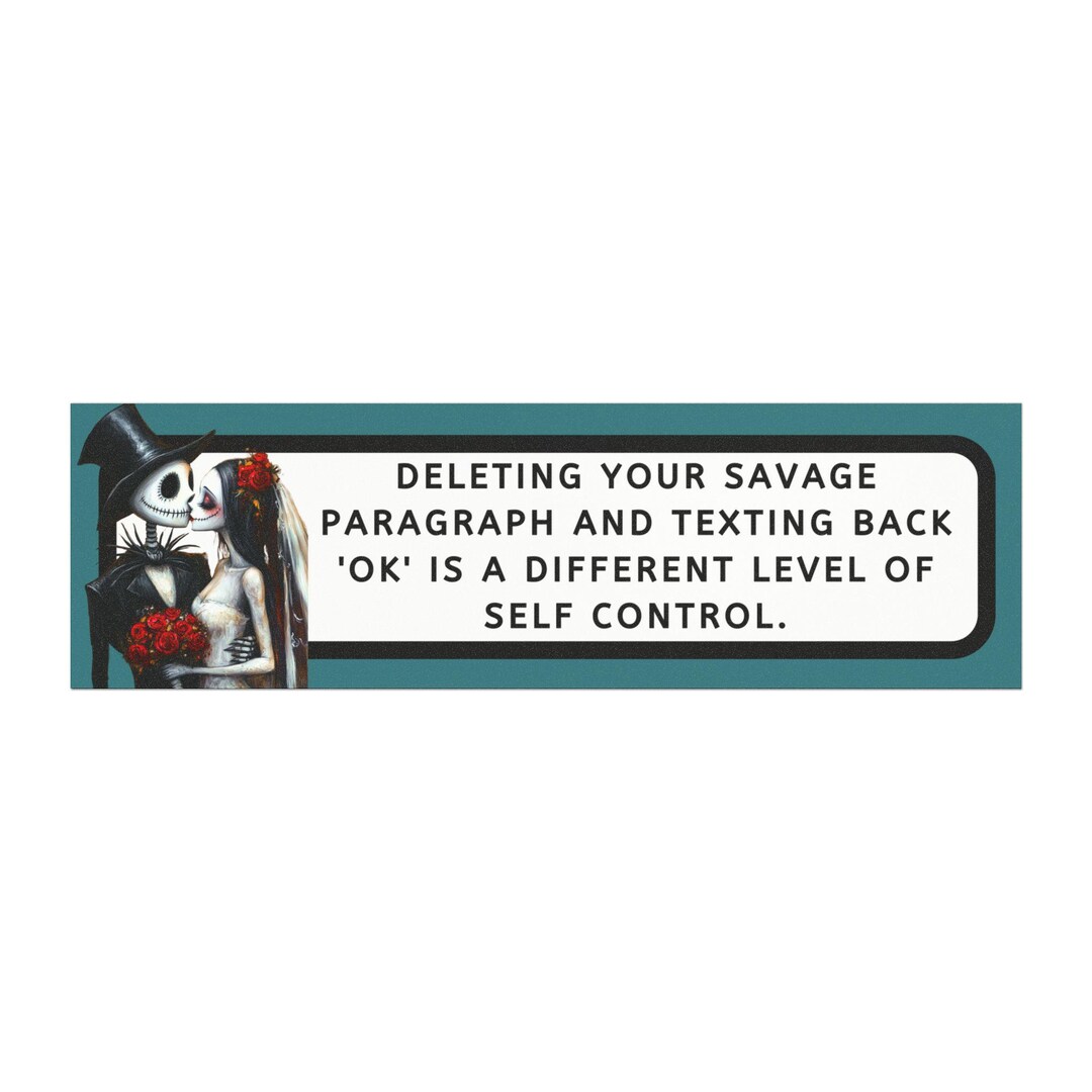 Savage Humor Car Magnet - Text Back Control Quote, Funny Car Decor ...