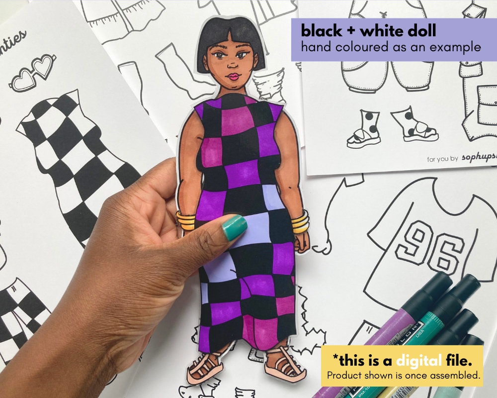 Black Paper Dolls Printable Paper Dolls Black Girl Magic - Etsy