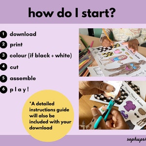 Modern Muslim Girls Paper Dolls, Mommy & Me Outfits, Kids Pretend Play ...