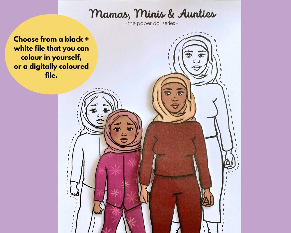 Muslim Women Printable Paper Dolls Busy Book Printable - Etsy