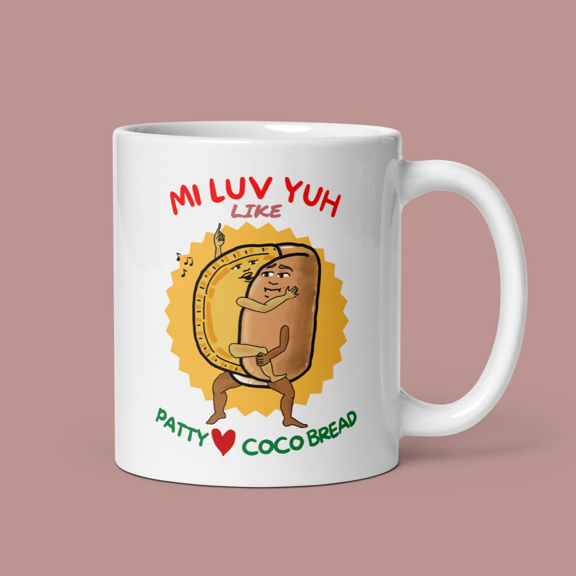 Patty and Cocobread Mug, Jamaica, Couple Mug, Hug Mug, Funny Jamaican ...