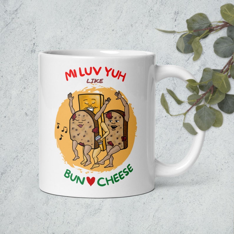 Bun and Cheese Mug Jamaica Couple Mug Hug Mug Funny - Etsy