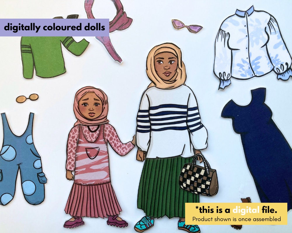 Muslim Women Printable Paper Dolls Busy Book Printable - Etsy