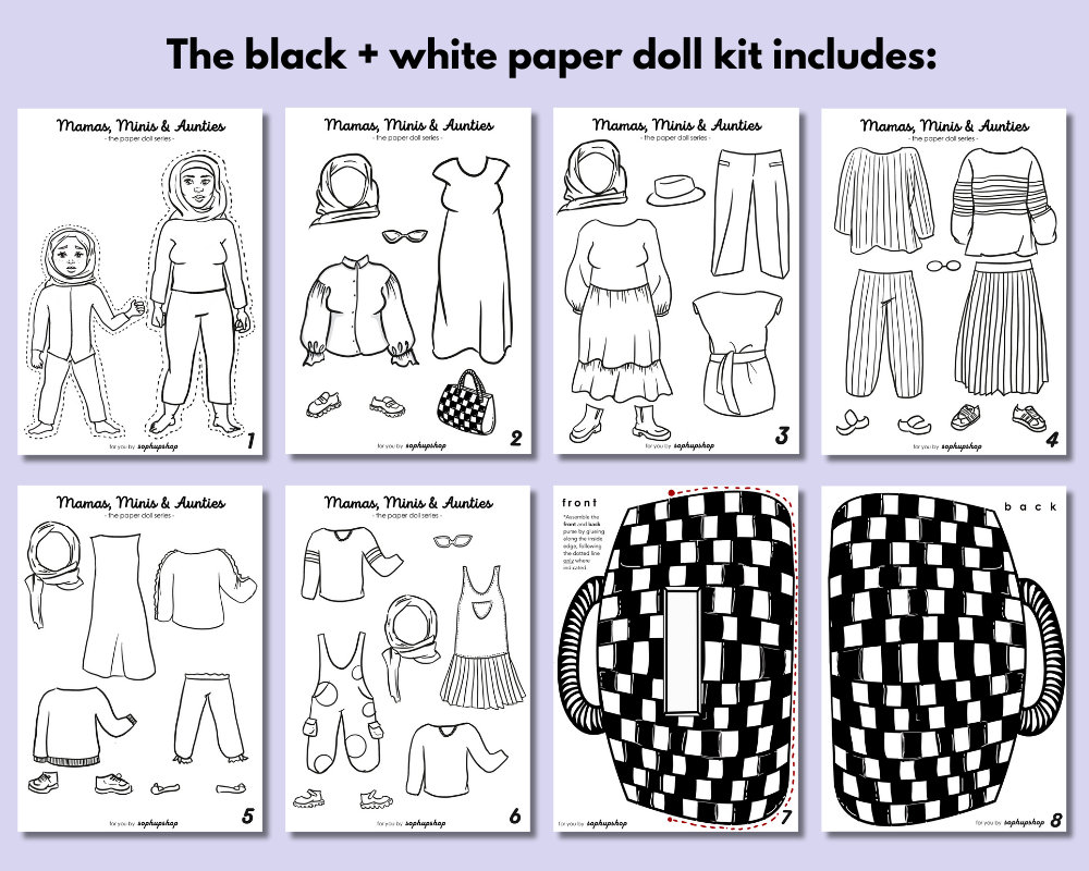 Muslim Women Printable Paper Dolls, Busy Book Printable, Printable ...