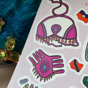 Caribbean Carnival Costume, Cute Sticker Sheet, Suitcase Stickers ...