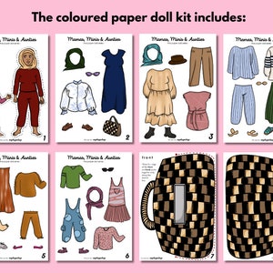 Muslim Women Printable Paper Dolls, Busy Book Printable, Printable ...