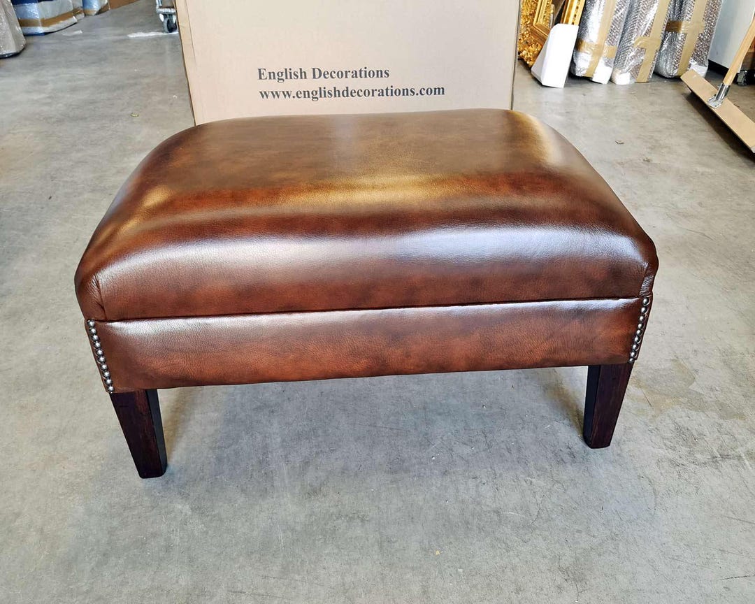 Leather Footstool Available in All Our Leather Types - Etsy