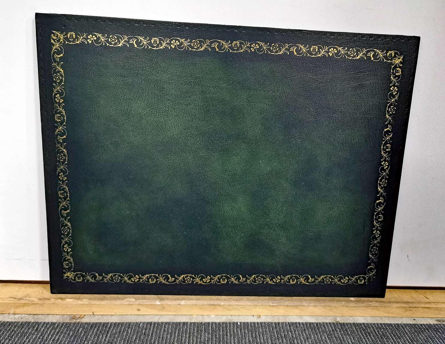 Green Leather Lap Top Mat, Leather Desk Top Mat, Desk Mat, Mouse Mat ...