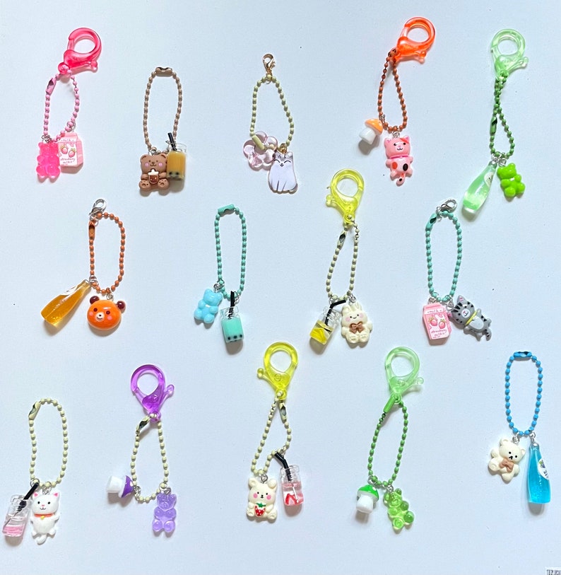 Custom 90s Phone Charms Keychains & Lucky Trinkets W/free - Etsy