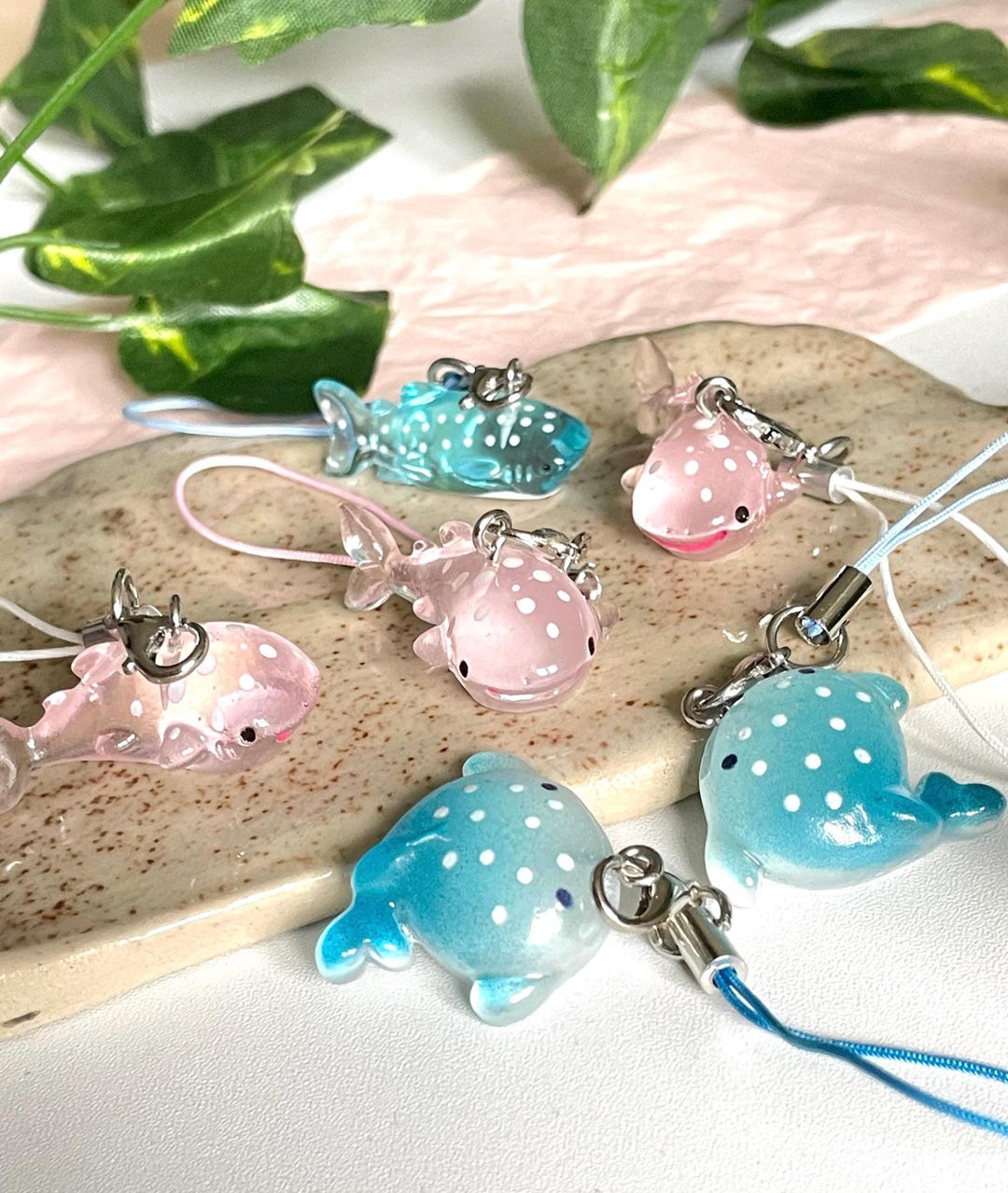 Whale Shark Jelly Ocean Creatures | Pink Cute Y2k Small Phone Charm ...