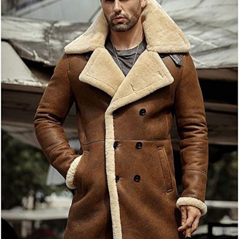 Shearling Mens Coat - Etsy