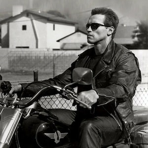 Terminator 2 Arnold Schwarzenegger Cow Hide Leather Biker Jacket ...