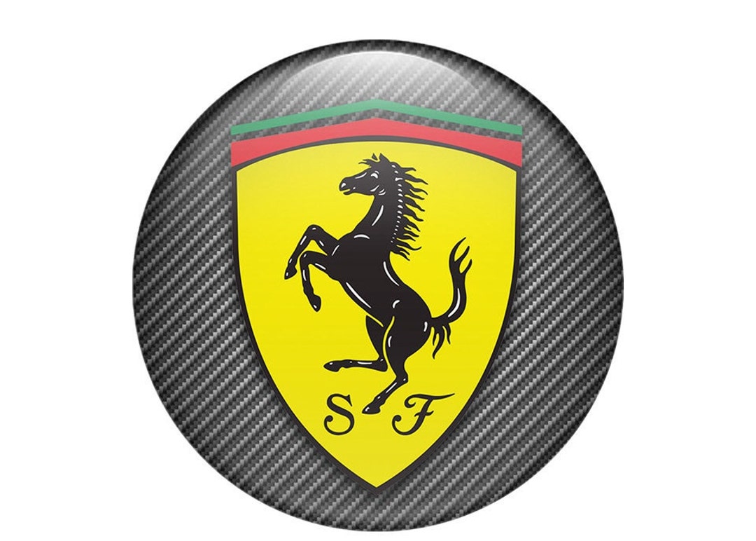 Ferrari Dome Emblem All Sizes Silicone Sticker in Car Tuning, Interior ...