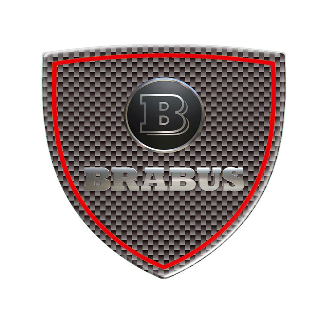 Brabus Logo Domed Emblem Shield All Size Silicone Sticker in - Etsy