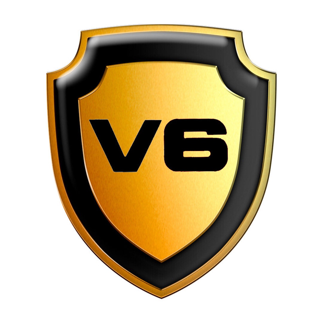 V6 Domed Emblem Shield All Size Silicone Sticker in Car Tuning - Etsy