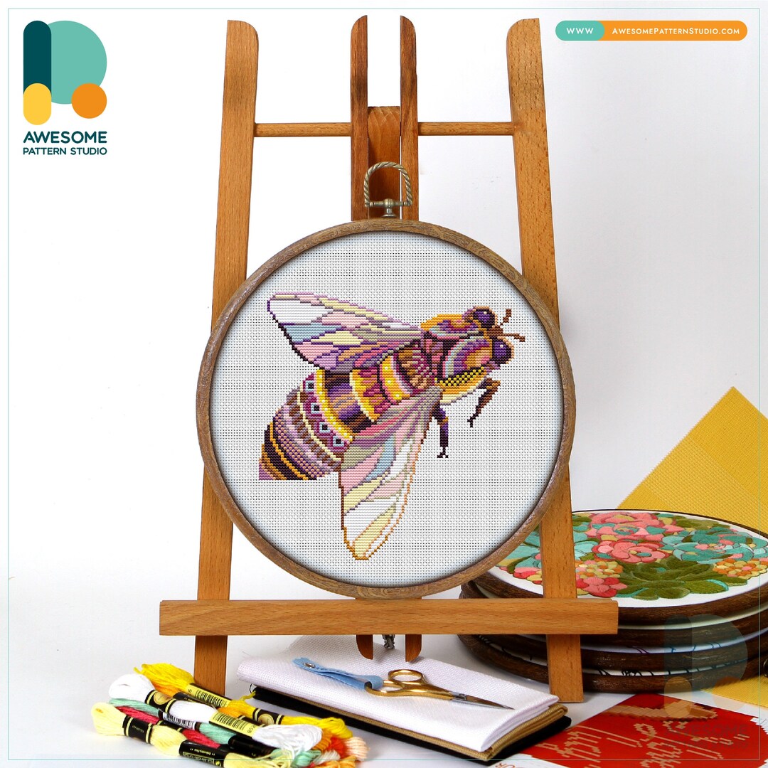 Mandala Bee CS310 Counted Cross Stitch Pattern Embroidery PDF Pattern ...