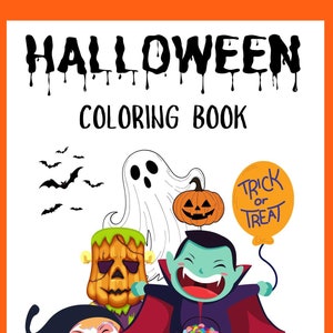 12 Halloween Coloring Pages for Kids, Printable Coloring Pages ...