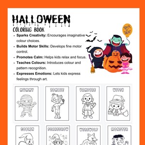 12 Halloween Coloring Pages for Kids, Printable Coloring Pages ...