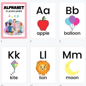 Animal Alphabet Flashcards & Coloring Pages: Kids Learning Printable ...