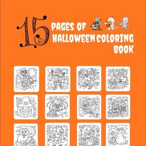 15 Halloween Coloring Pages for Kids, Printable Coloring Pages ...