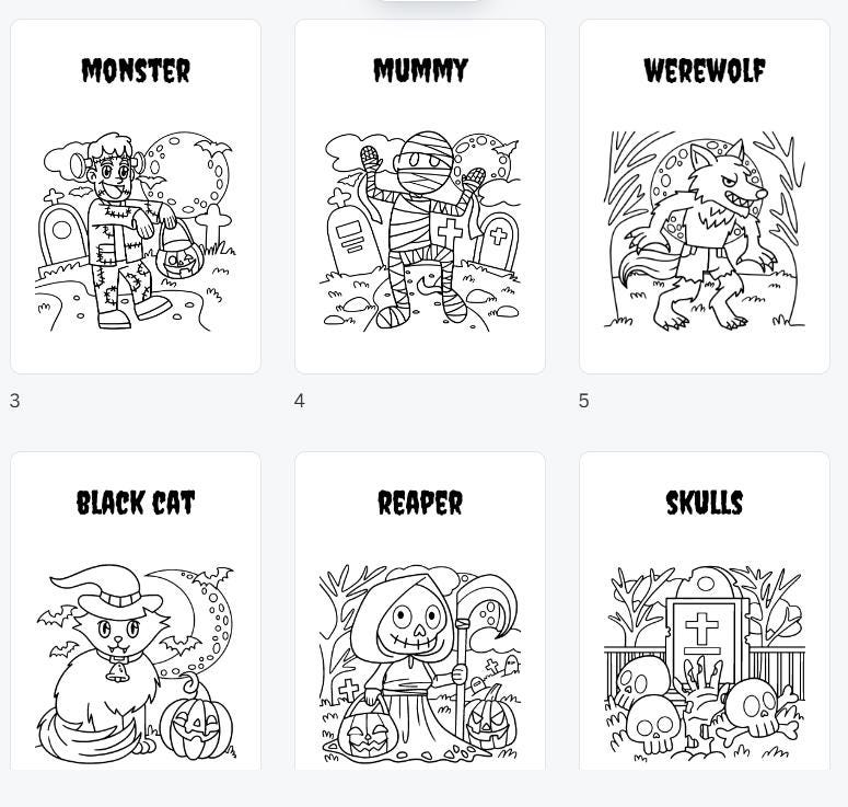 15 Halloween Coloring Pages for Kids, Printable Coloring Pages ...