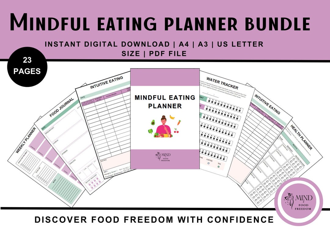 Mindful Eating Planner Bundle Emotional Eating Journal Emotional Eating ...