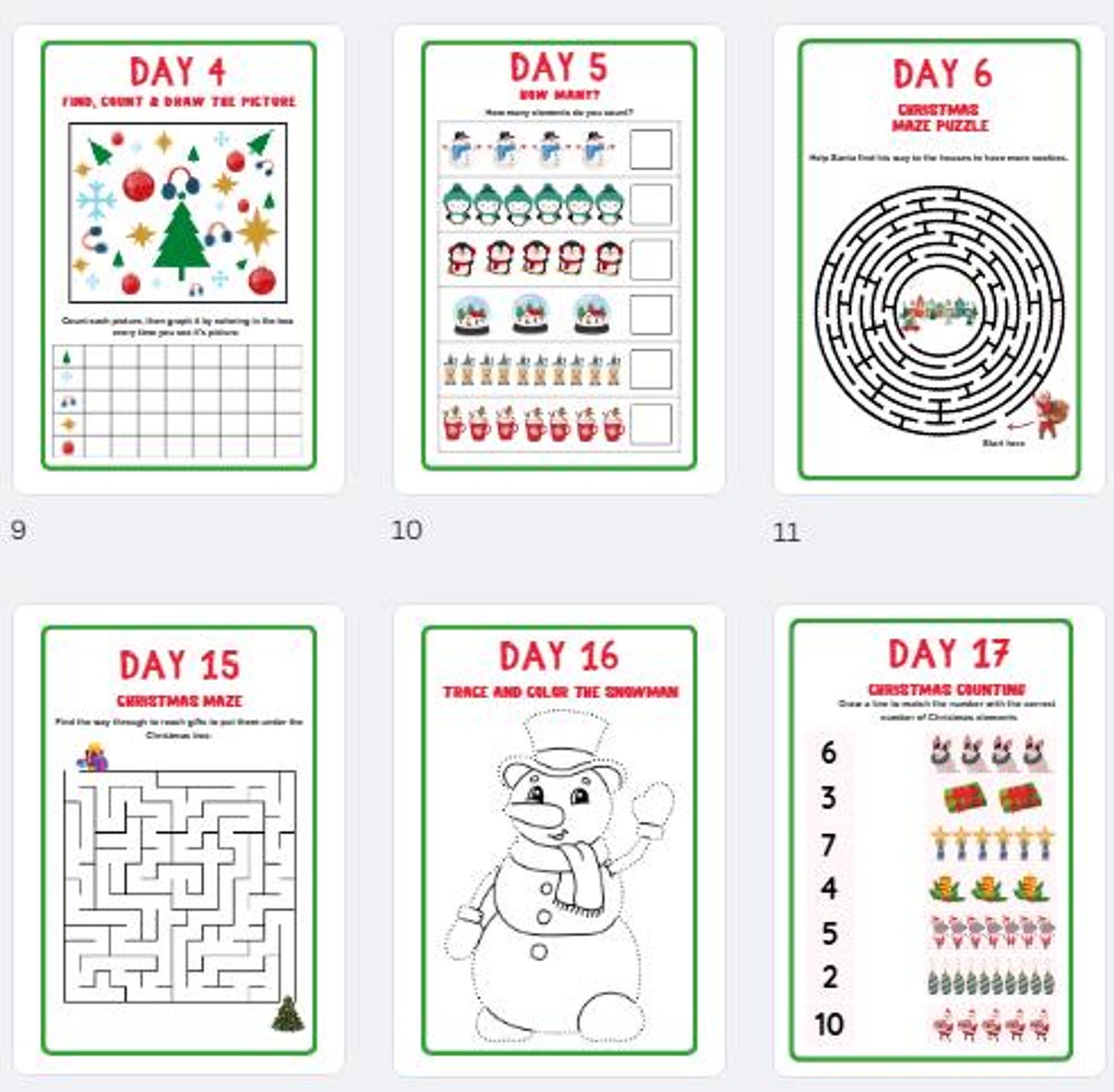 Advent Activity Book -christmas for Kids -advent Calendar -printable ...