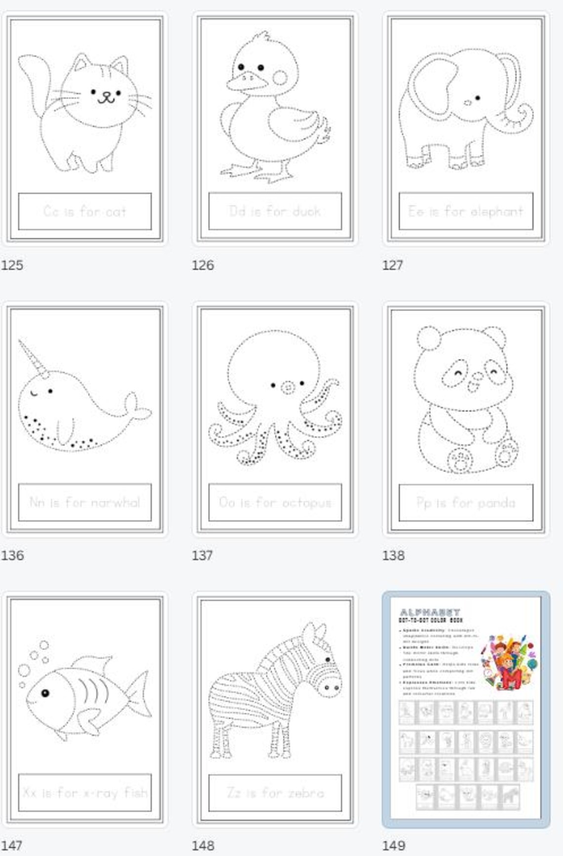 Dot Alphabet Alphabet Coloring Pages Kids Activity Learn Letters ...
