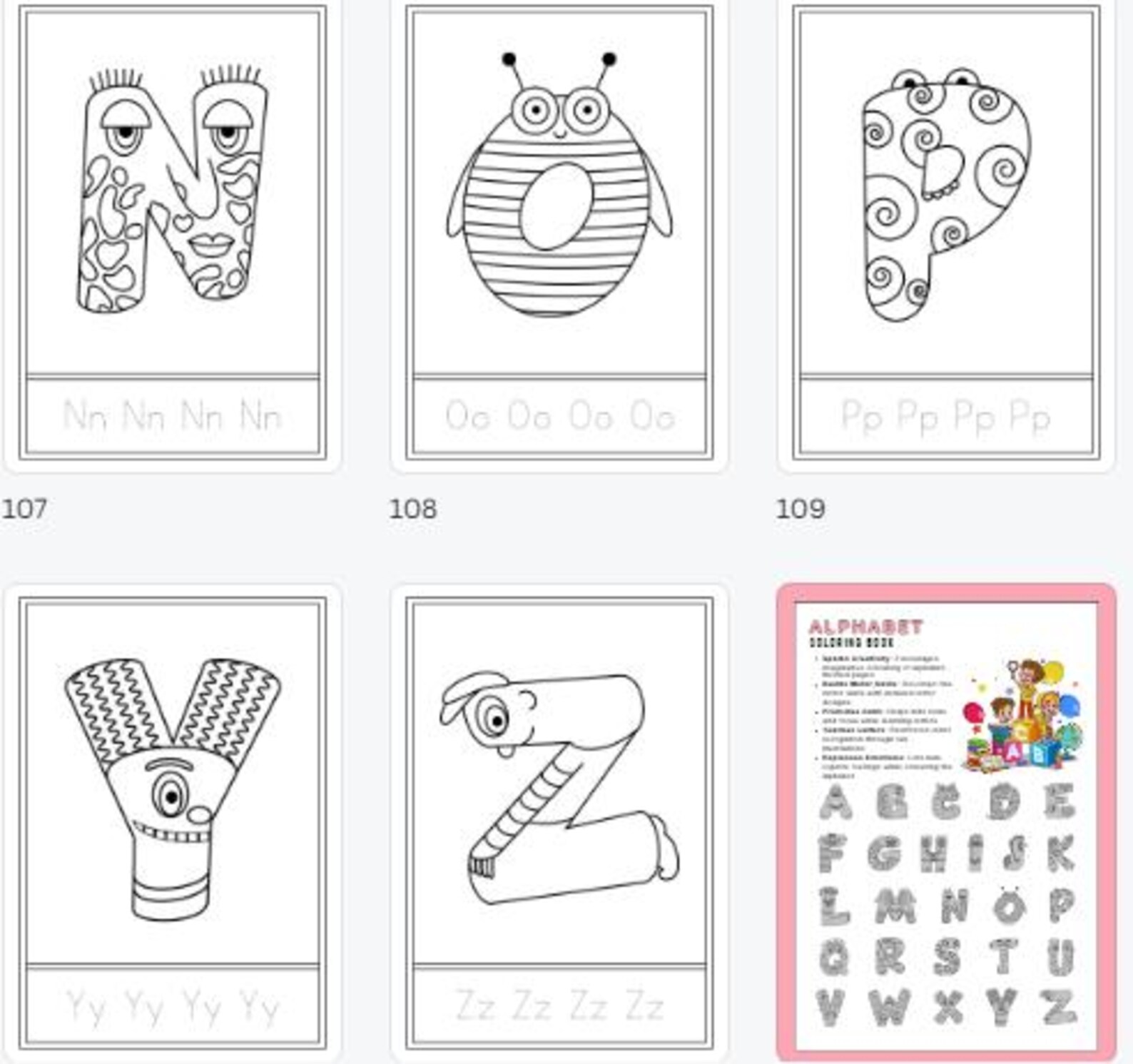 Alphabet Coloring and Writing Pages | Kids Learning Activity ...