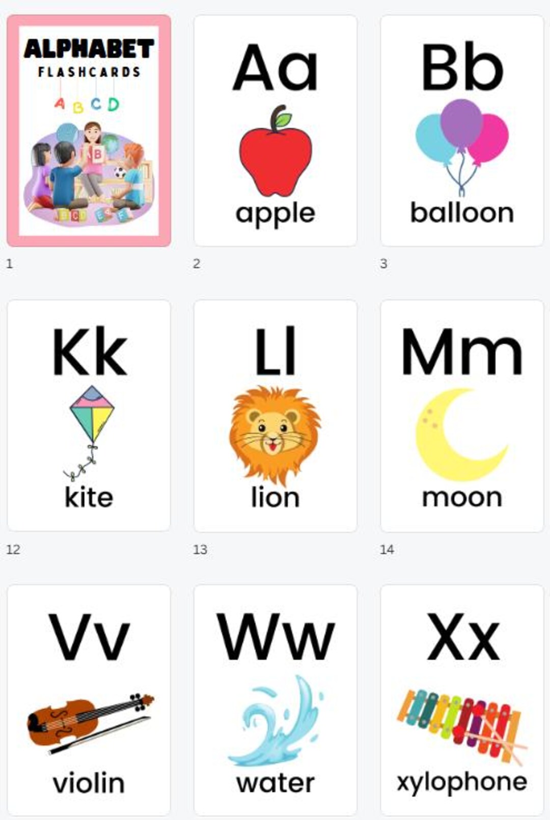 Animal Alphabet Flashcards & Coloring Pages: Kids Learning Printable ...