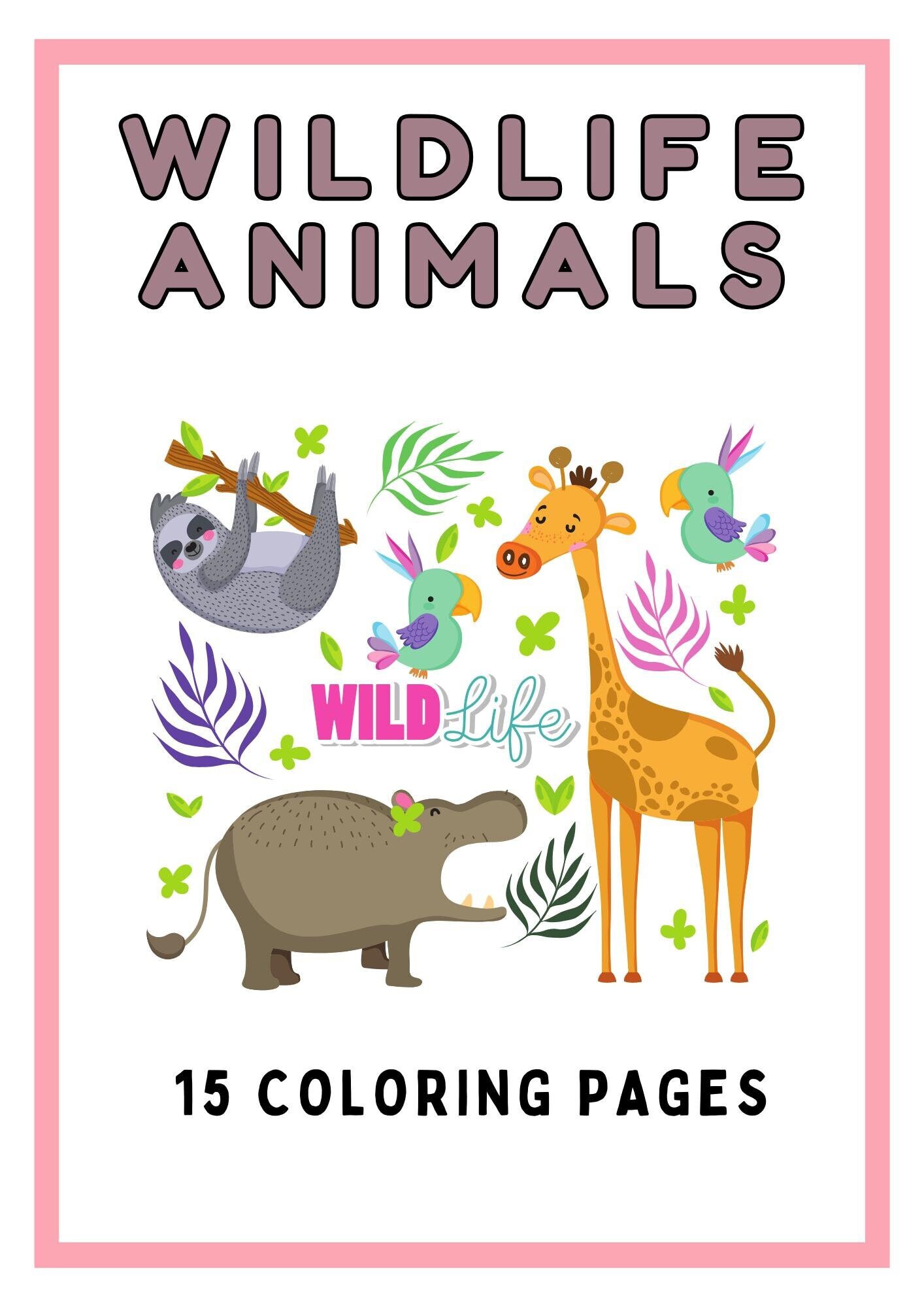 Wildlife Animals Coloring Pages | Kids Learning Activity | Alphabet ...