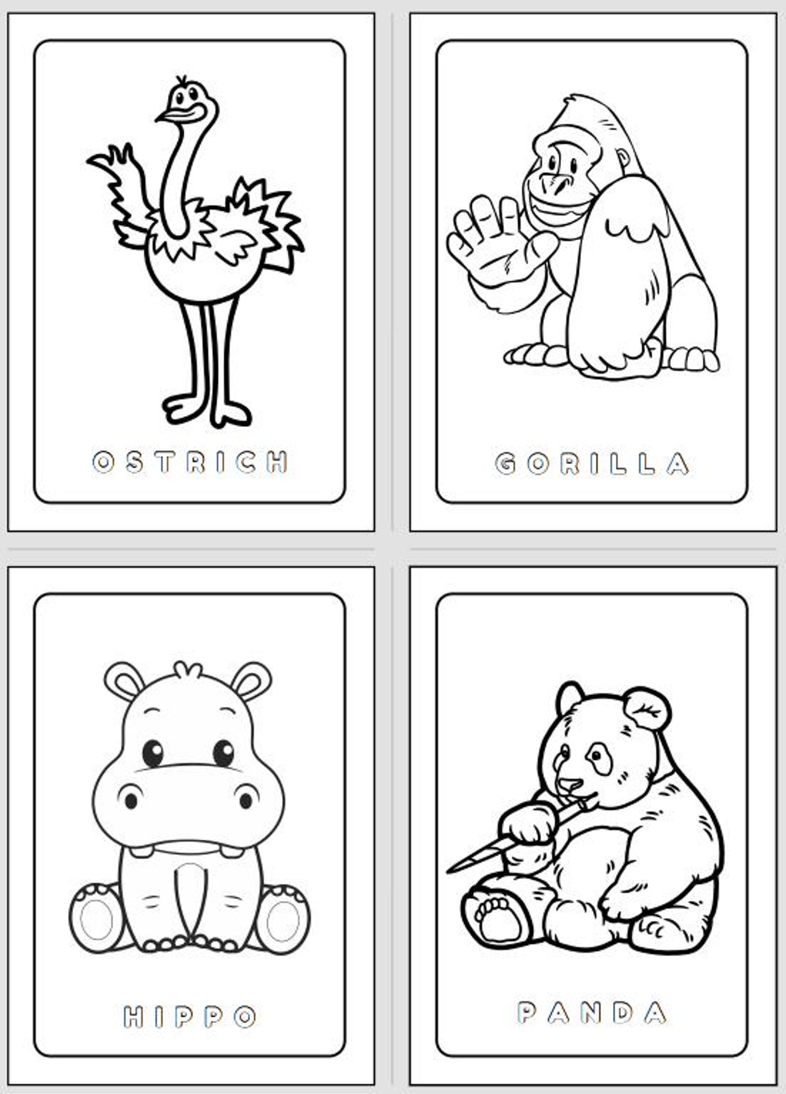 Wildlife Animals Coloring Pages | Kids Learning Activity | Alphabet ...