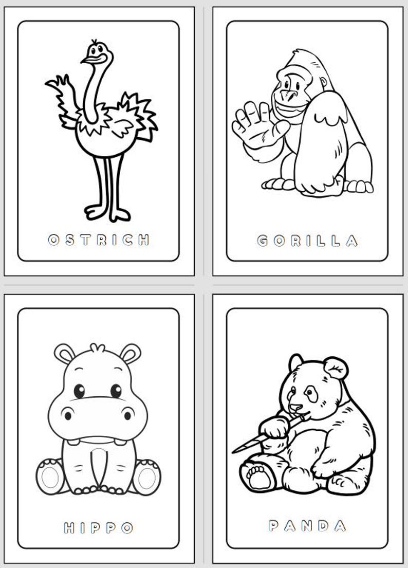 Wildlife Animals Coloring Pages | Kids Learning Activity | Alphabet ...