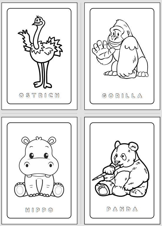 Wildlife Animals Coloring Pages | Kids Learning Activity | Alphabet ...
