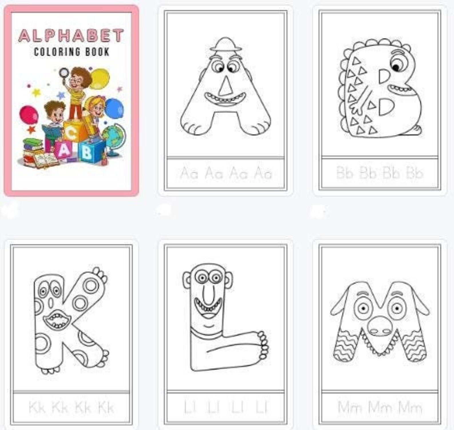Alphabet Coloring and Writing Pages | Kids Learning Activity ...