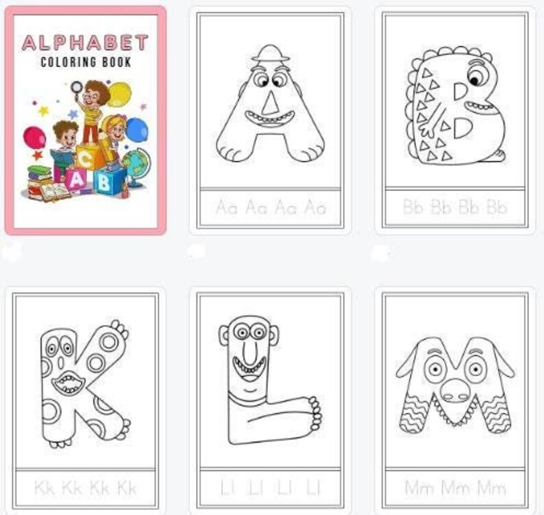 Alphabet Coloring and Writing Pages | Kids Learning Activity ...