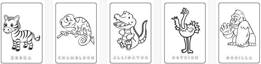 Wildlife Animals Coloring Pages | Kids Learning Activity | Alphabet ...