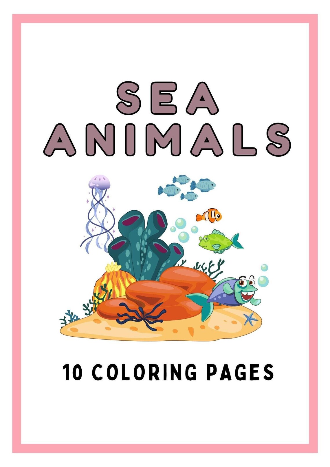 Sea Animals Coloring Pages | Kids Printable Activity | Ocean Animals ...