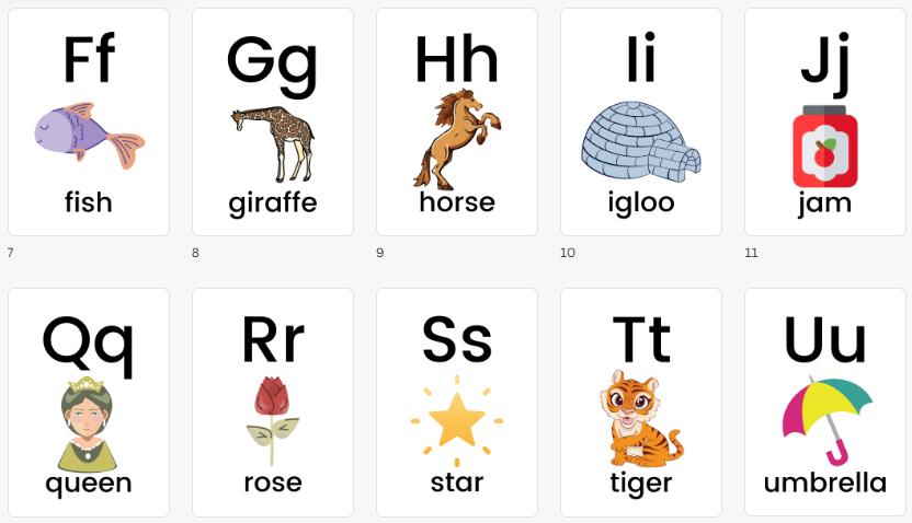 Animal Alphabet Flashcards & Coloring Pages: Kids Learning Printable ...