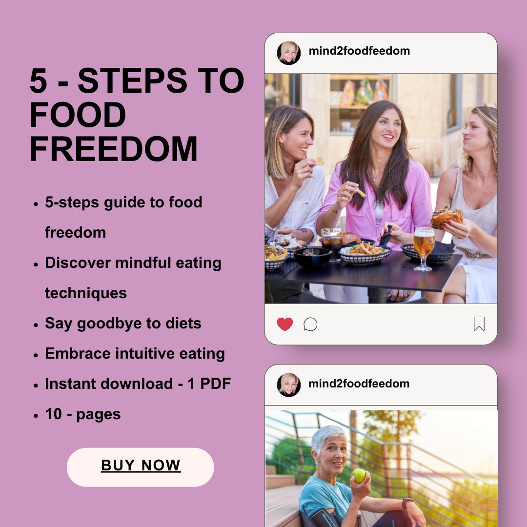 5-steps to Food Freedom Food Workbook Food Freedom - Etsy