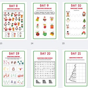 Advent Activity Book christmas for Kids advent Calendar printable ...
