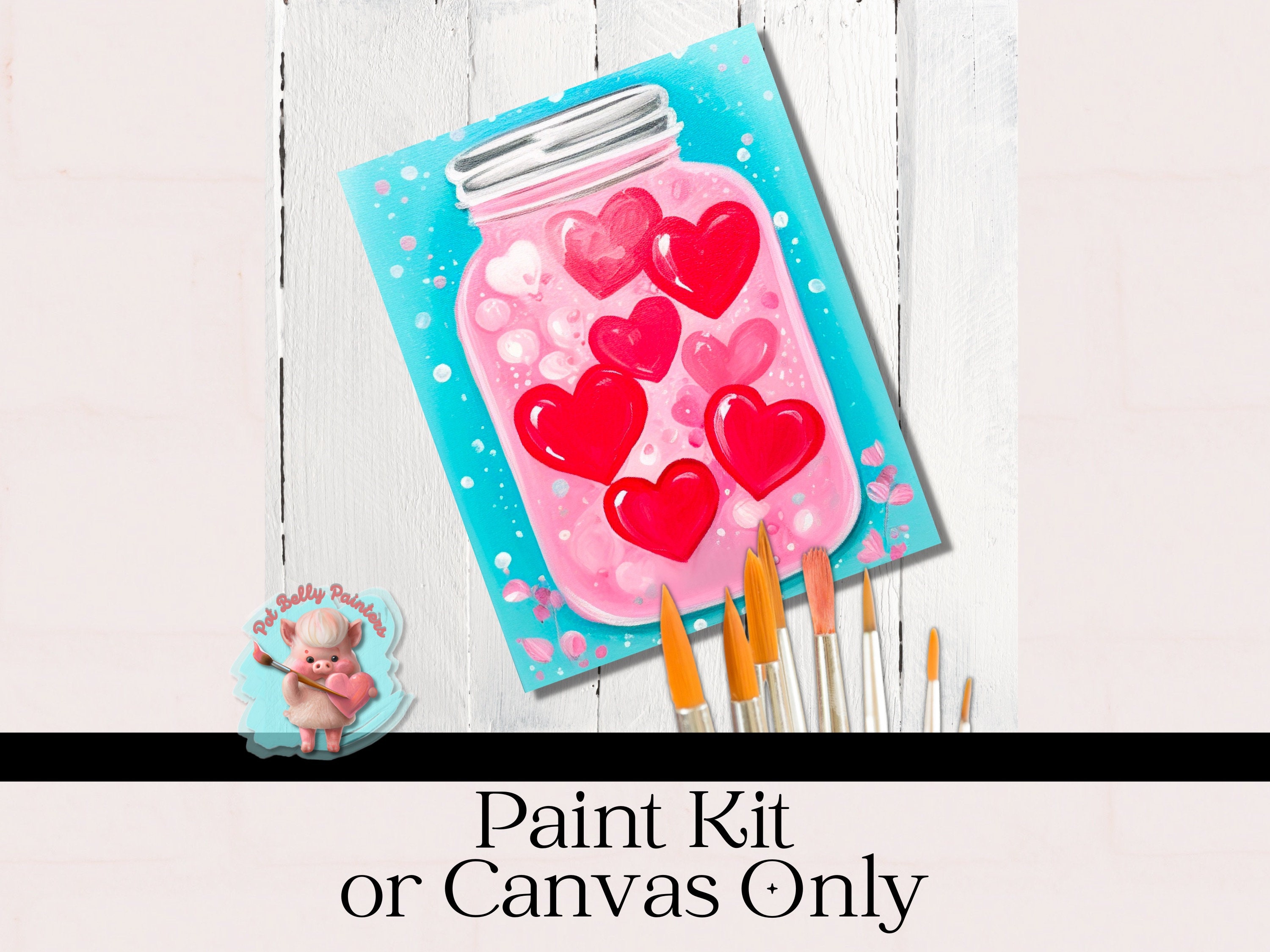 A Valentine Paint Kit: Create Love-inspired Art/paint Kit - Etsy