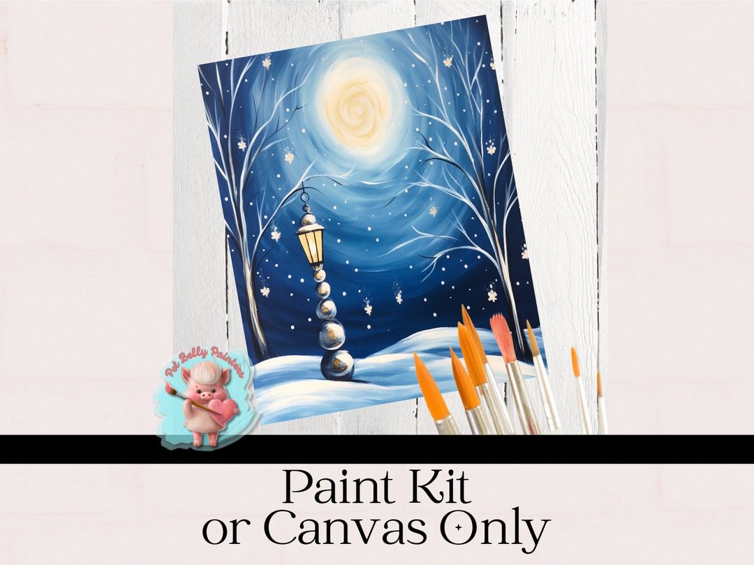 A Christmas Park Paint Kit: Create Christmas-inspired Art/paint Kit - Etsy