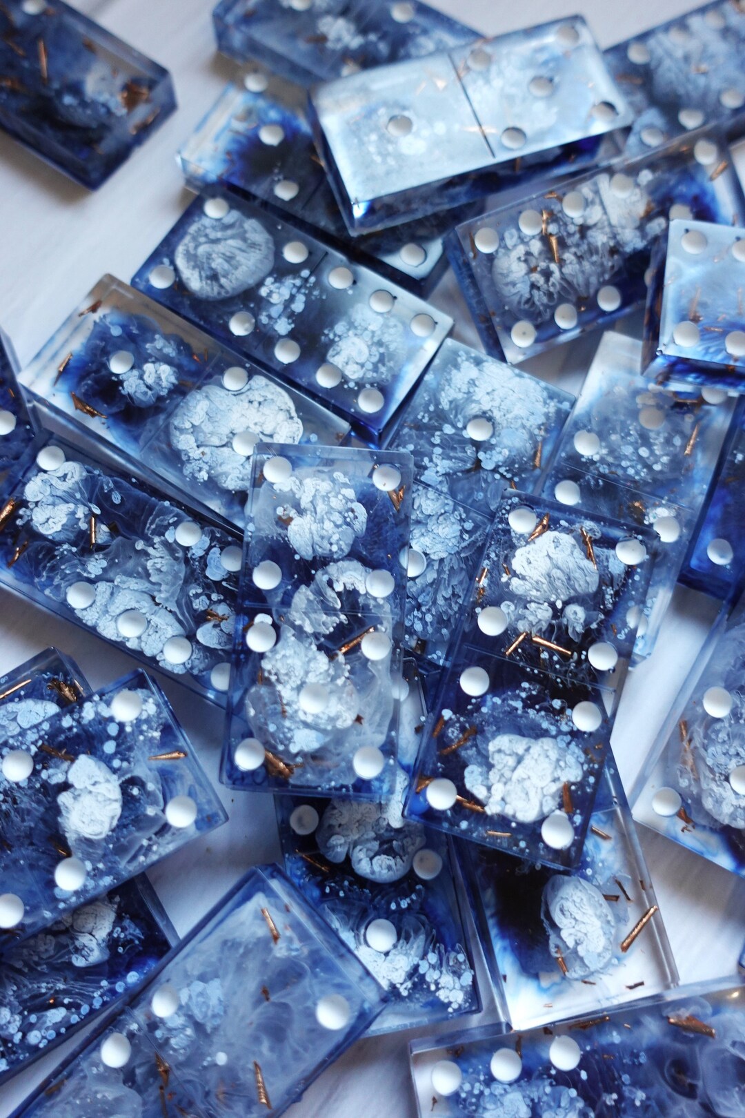 28 Set Domino/gift Set/handmade Epoxy Resin Domino/dominoe/christmas ...