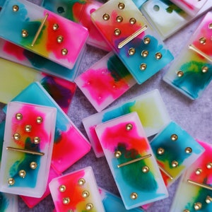 DOMINO Gift Set, Custom Resin Dominoe, UNIQUE Gift / Personalised ...